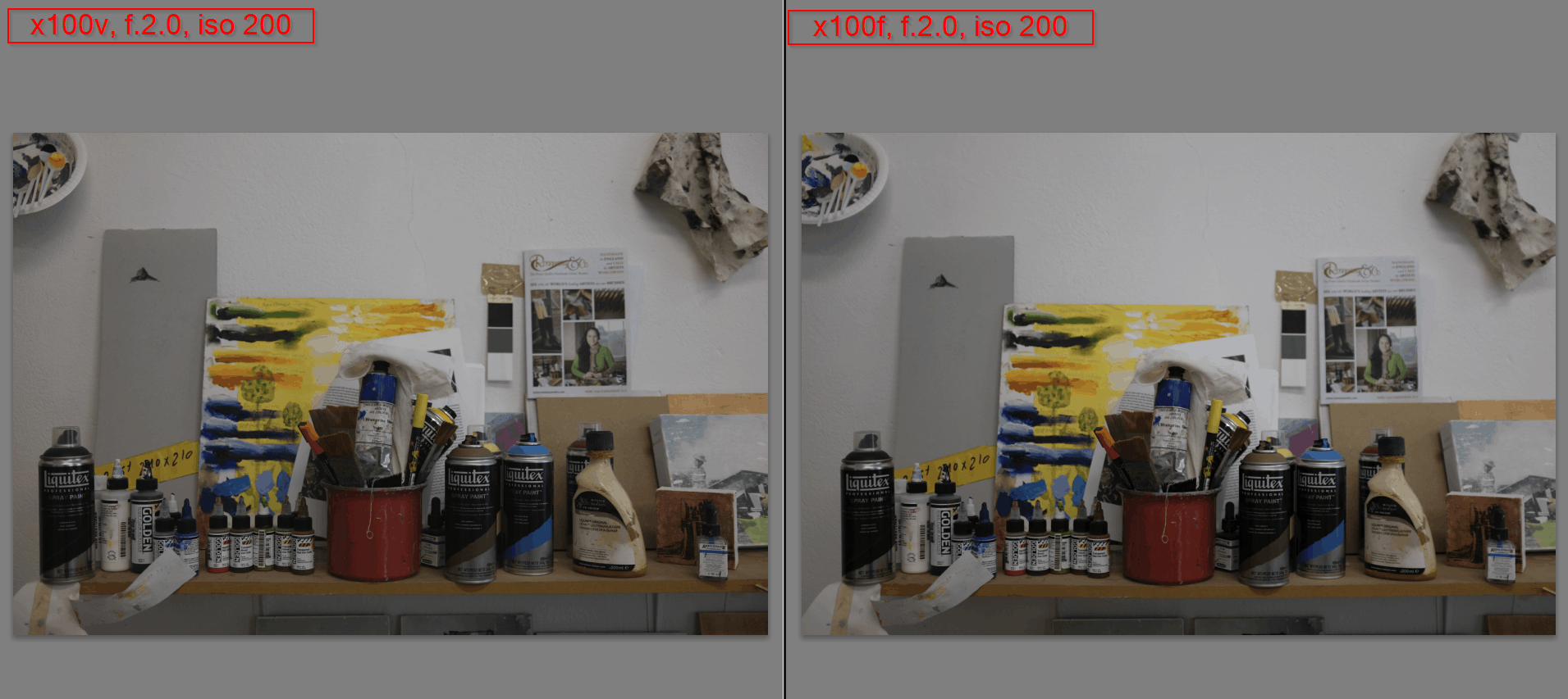 X100V vs X100F sample pics at f2.0